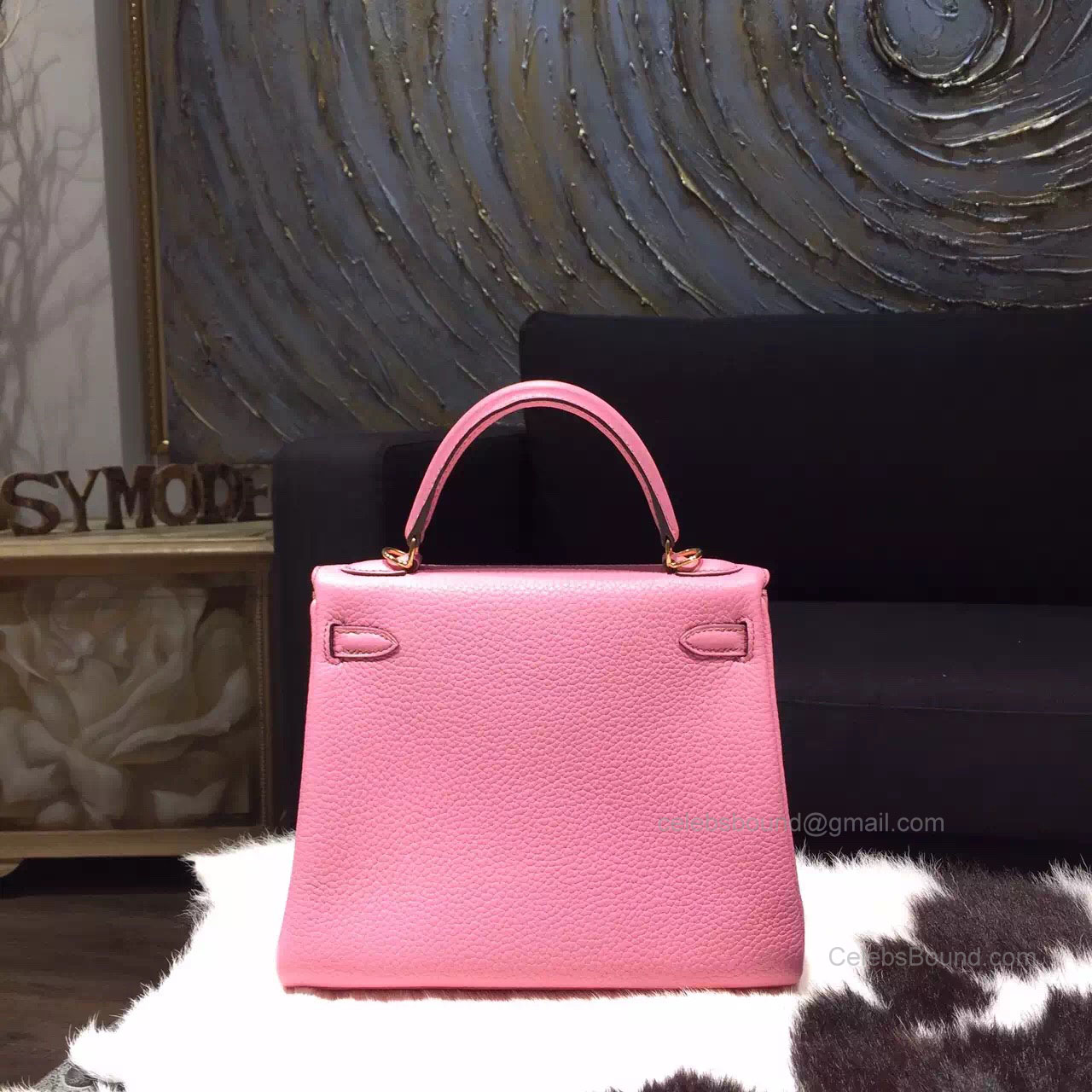 Hermes Kelly 28 Pink 5P Togo Leather Handstitched Gold hw